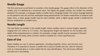 Top Tips for Selecting Disposable Safety Huber Needle | PPTX