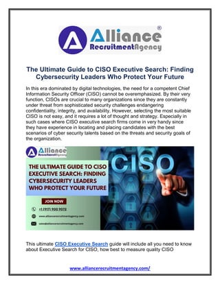 The Ultimate Guide to CISO Executive Search Finding Cybersecurity ...