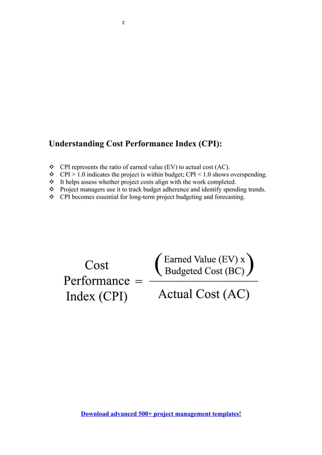 The Ultimate Guide to Cost Performance Index Template 2024.docx ...