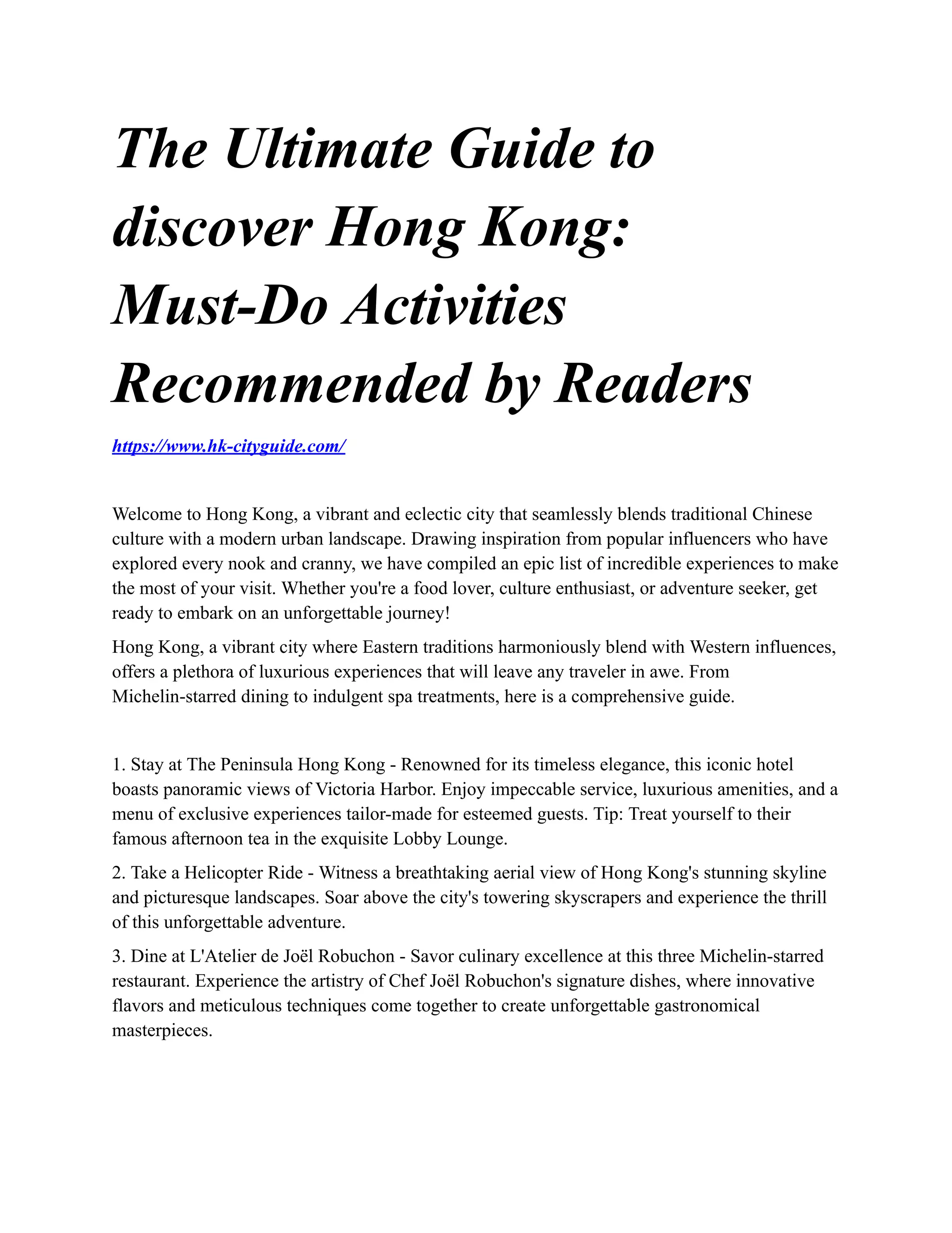 The Ultimate Guide to discover Hong Kong_ Must-Do Activities Recommended by Readers.pdf