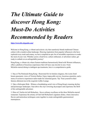 The Ultimate Guide to discover Hong Kong_ Must-Do Activities ...