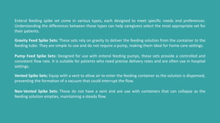 Enteral Feeding Spike Sets: Complete Guide | PPTX