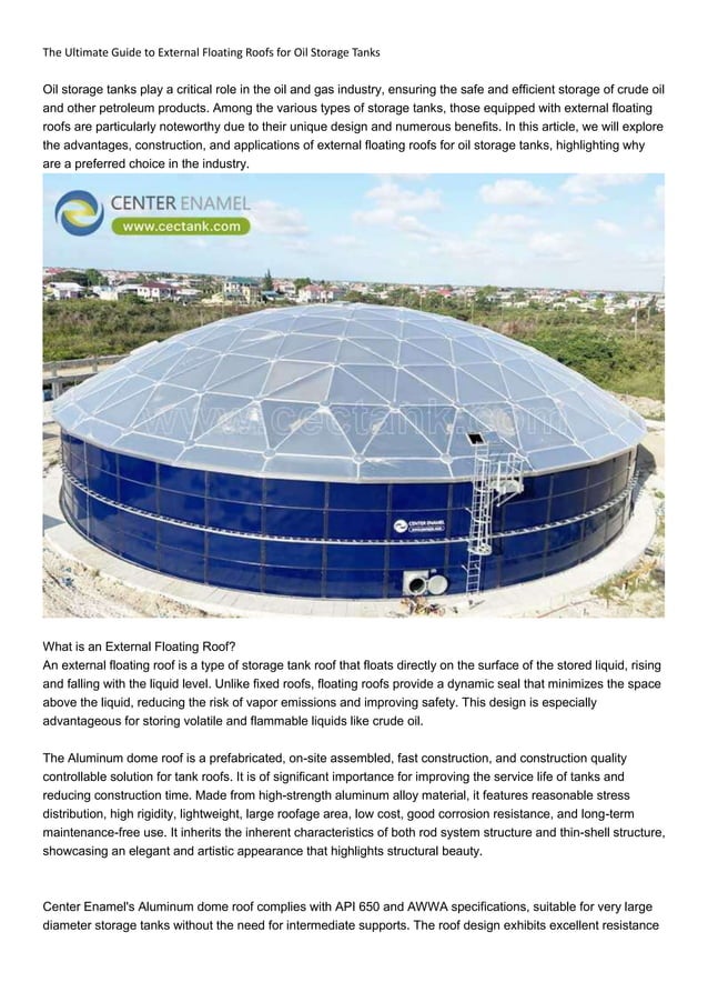 The Ultimate Guide to External Floating Roofs for Oil Storage Tanks.docx