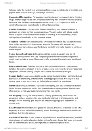 The Ultimate Guide to Fundraising Ideas for Schools | PDF