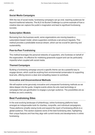 The Ultimate Guide to Fundraising Ideas for Schools | PDF