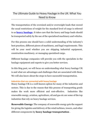 The Ultimate Guide to Heavy Haulage in the UK_ What You Need to Know.pdf