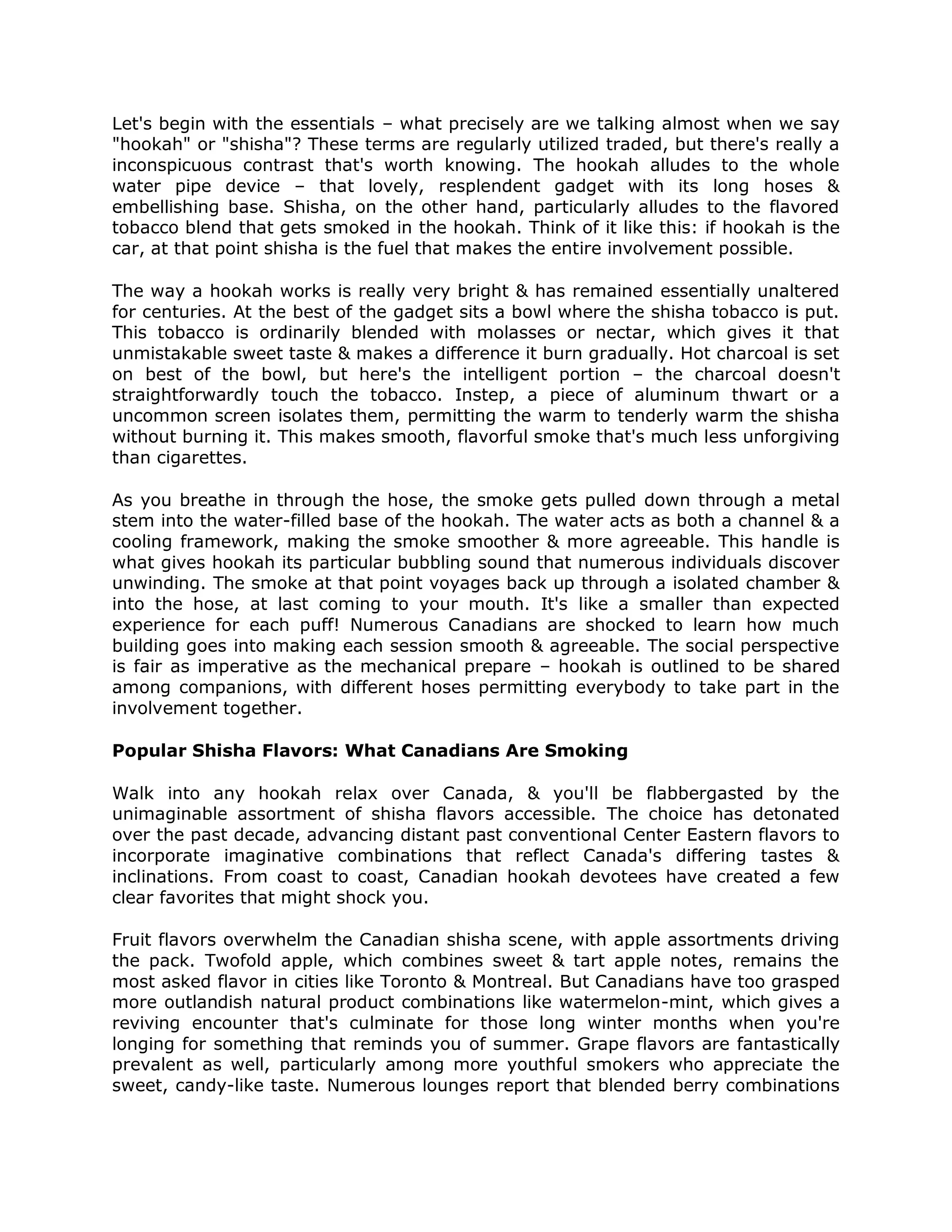 The Ultimate Guide to Hookah & Shisha Culture in Canada Everything You ...