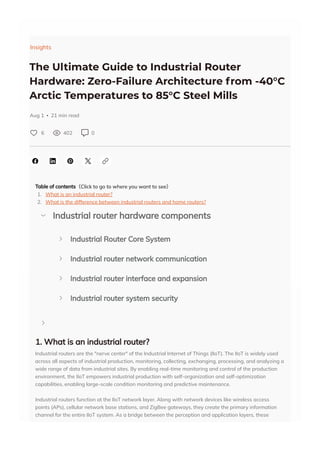 The Ultimate Guide to Industrial Router Hardware Zero-Failure ...
