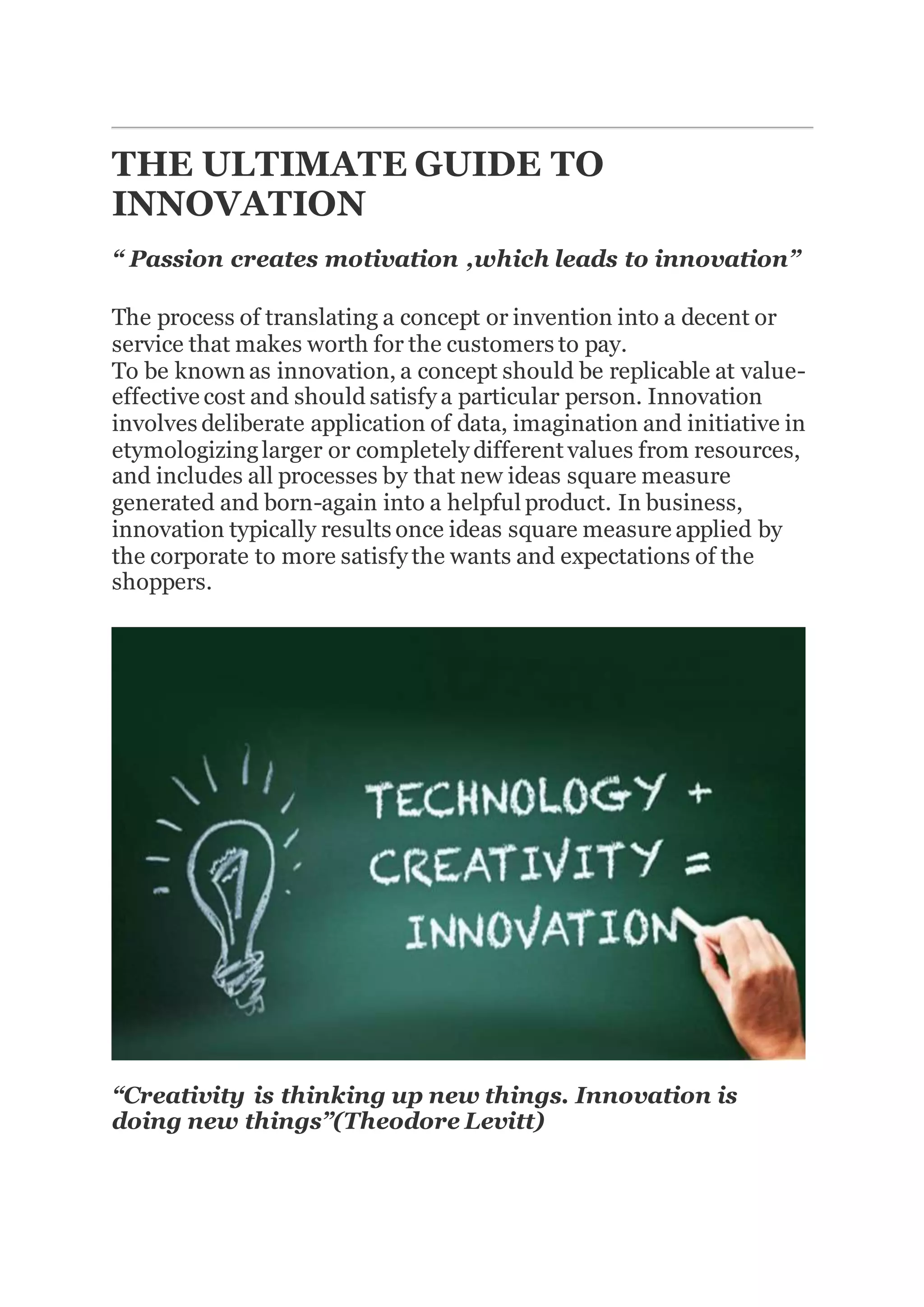 The ultimate guide to innovation | DOCX