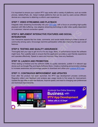 The Ultimate Guide to IPTV App Development Process_ Step-By-Step Instructions | PDF