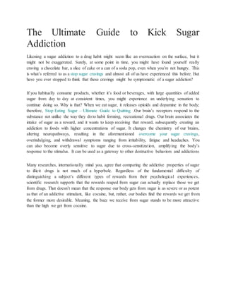 The ultimate guide to kick sugar addiction | DOCX