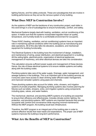 The Ultimate Guide to MEP in Construction 2024 | PDF