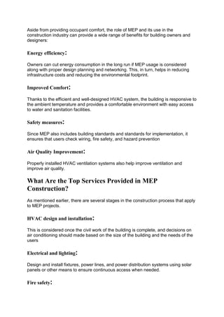 The Ultimate Guide to MEP in Construction 2024 | PDF