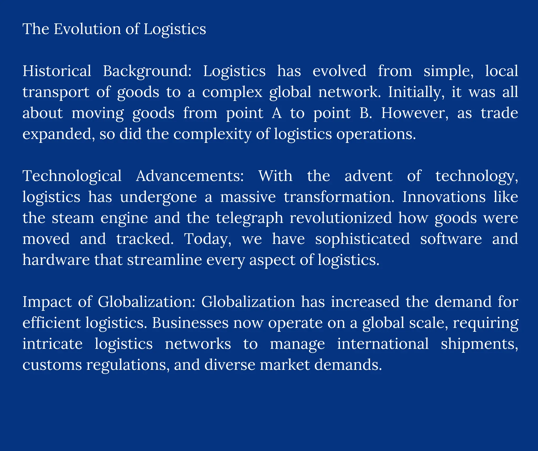 The Ultimate Guide to Modern Logistics Key Components, Challenges, and ...