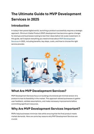 The Ultimate Guide to MVP Development Services in 2025 | PDF