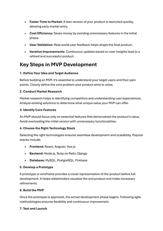 The Ultimate Guide to MVP Development Services in 2025 | PDF