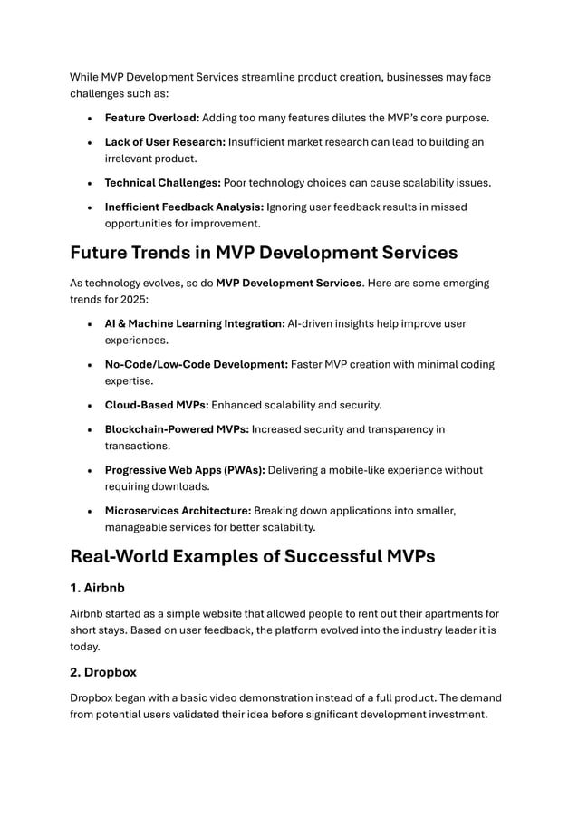 The Ultimate Guide to MVP Development Services in 2025 | PDF