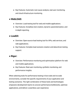 The Ultimate Guide to Performance Testing in Low-Code, No-Code ...