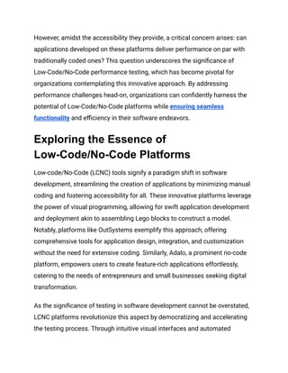 The Ultimate Guide to Performance Testing in Low-Code, No-Code ...