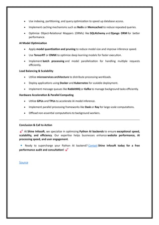 The Ultimate Guide to Python AI Backend Website Performance Improvement with Shine Infosoft.pdf