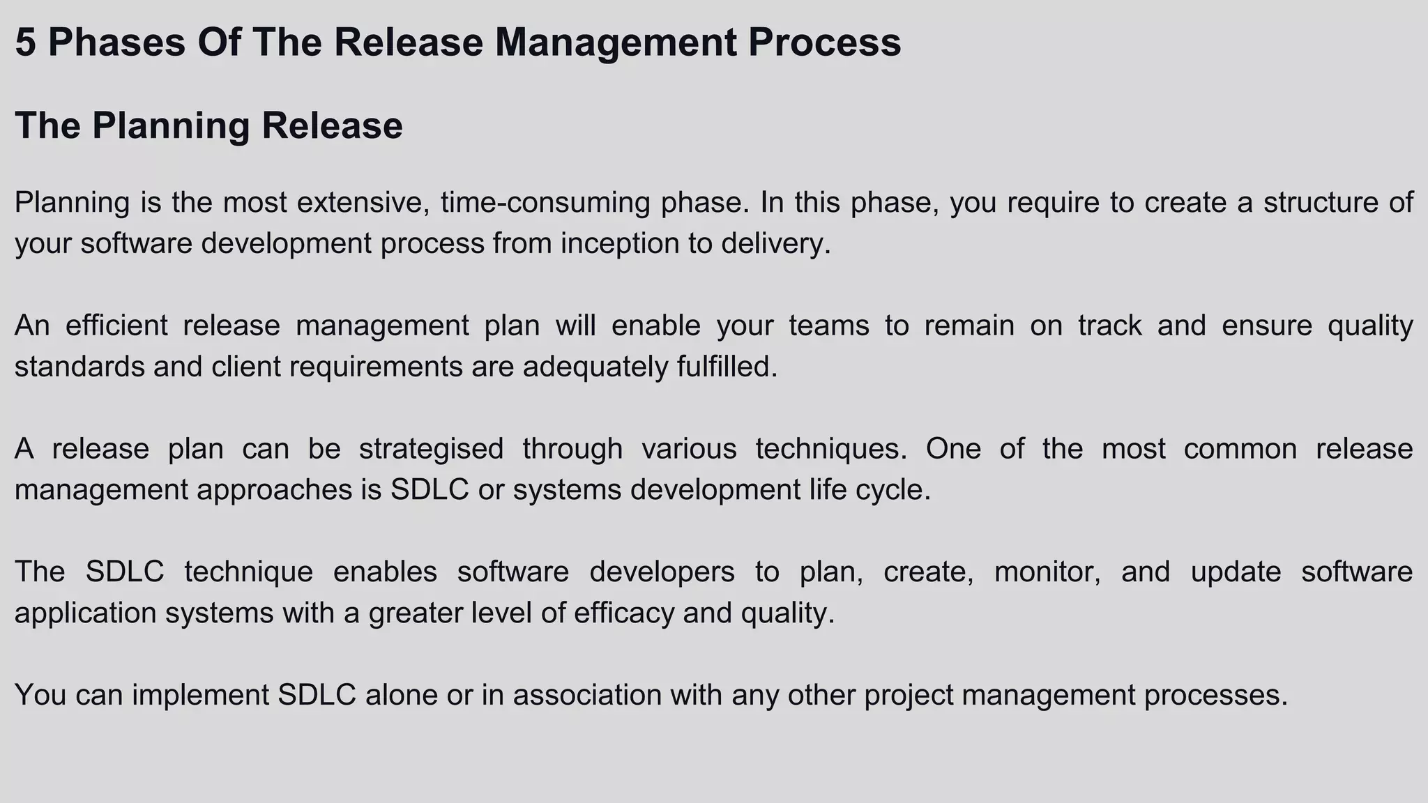 The ultimate guide to release management process | PPTX
