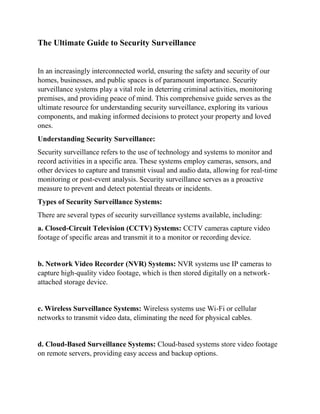 The Ultimate Guide to Security Surveillance.docx