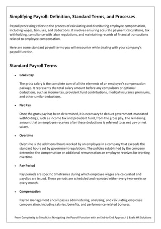 The Ultimate Guide to Simplify Payroll: A Holistic Approach | PDF
