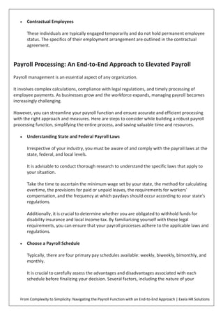 The Ultimate Guide to Simplify Payroll: A Holistic Approach | PDF