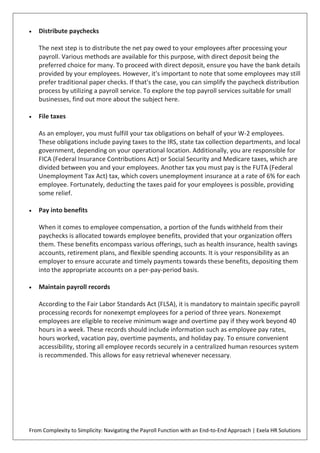 The Ultimate Guide to Simplify Payroll: A Holistic Approach | PDF