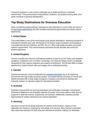 The Ultimate Guide to Study Abroad .pdf | College Planning | College ...