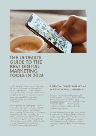 The Ultimate Guide To The Best Digital Marketing Tools in 2023 | PDF