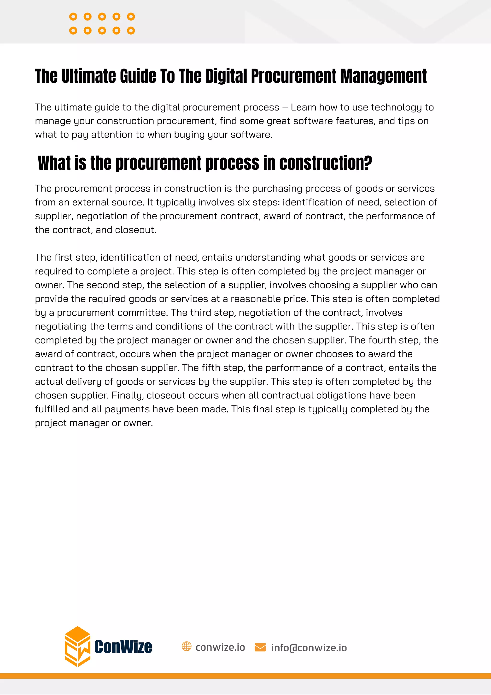 The Ultimate Guide to The Digital Procurement Management | PDF ...