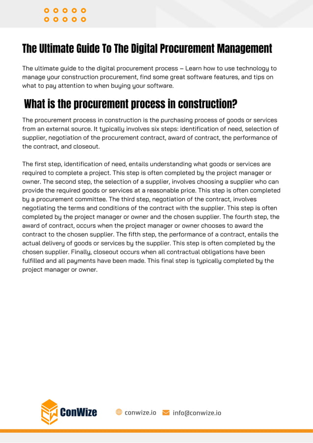 The Ultimate Guide to The Digital Procurement Management | PDF