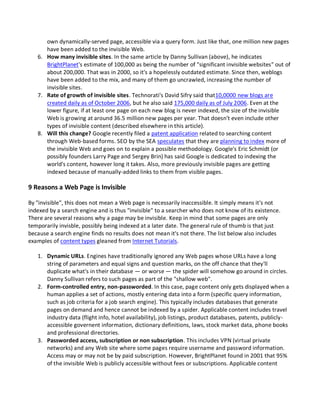 The ultimate guide to the invisible web | PDF