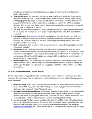 The ultimate guide to the invisible web | PDF