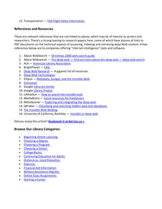 The ultimate guide to the invisible web | PDF