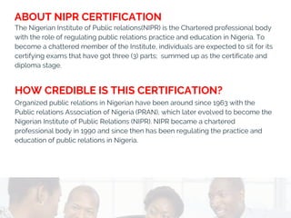 The Ultimate guide to the Public Relations certification course(NIPR) | PPT