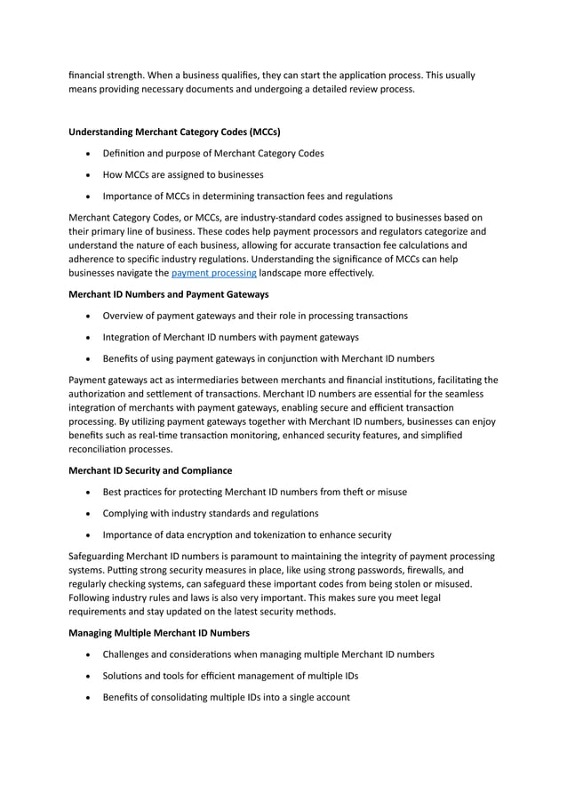 The Ultimate Guide to Understanding Merchant ID Numbers.pdf | Credit ...