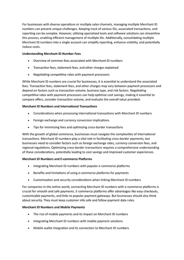 The Ultimate Guide to Understanding Merchant ID Numbers.pdf | Credit ...