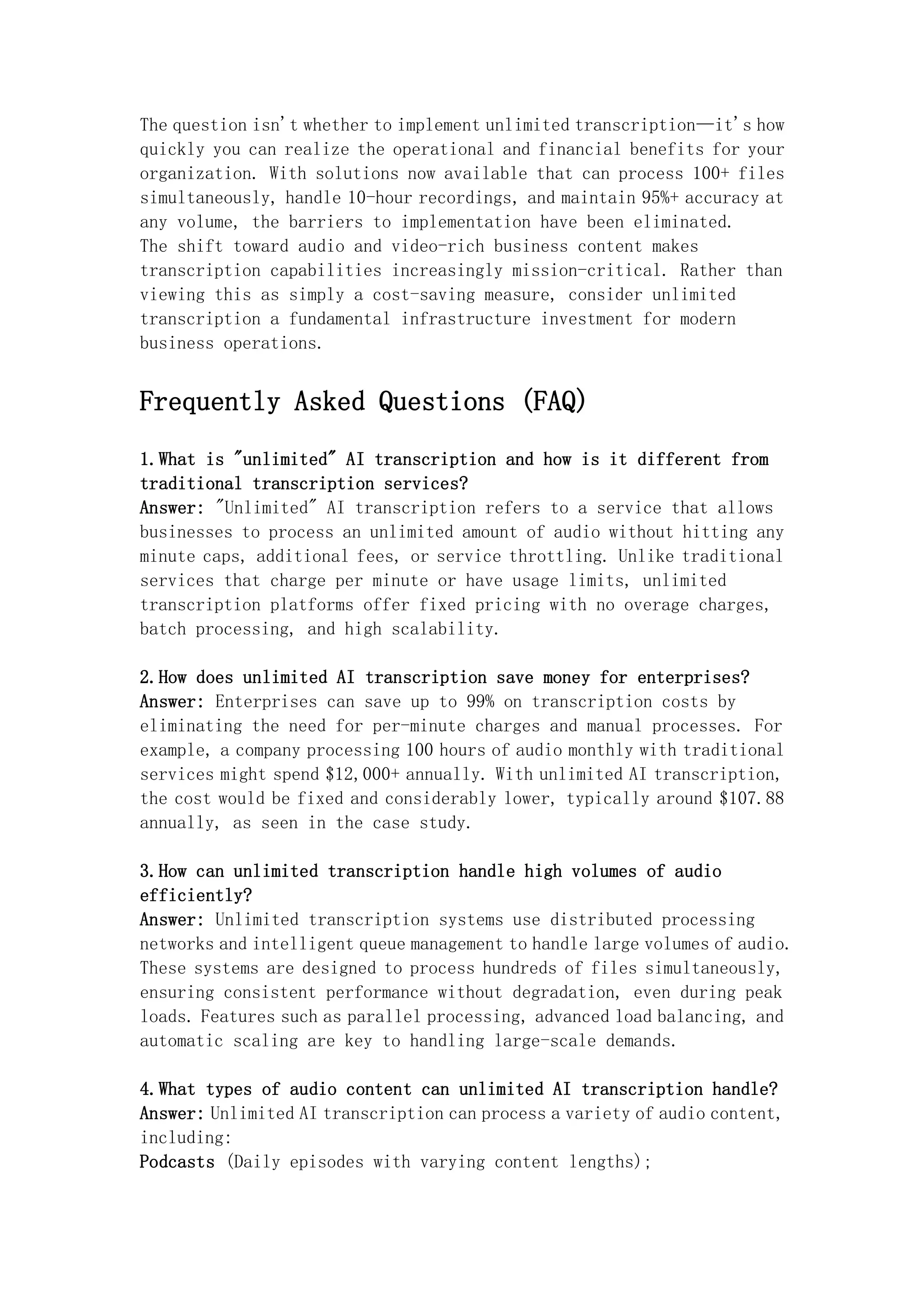The Ultimate Guide to Unlimited AI Transcription 2025 Enterprise ...