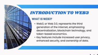 Introduction to Web3 : A Comprehensive Guide to Crypto SEO | PPTX