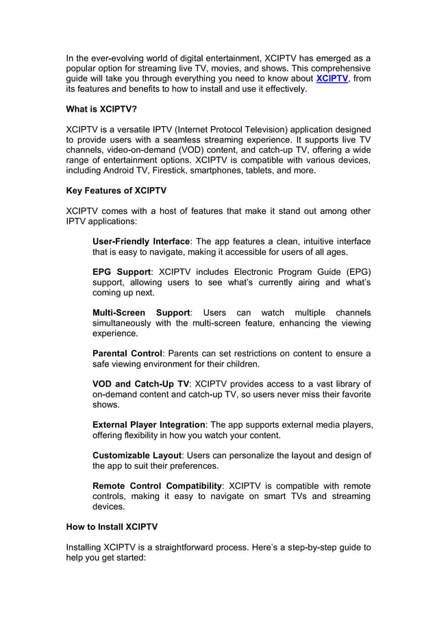 The Ultimate Guide to XCIPTV in Everything You Need to Know.pdf