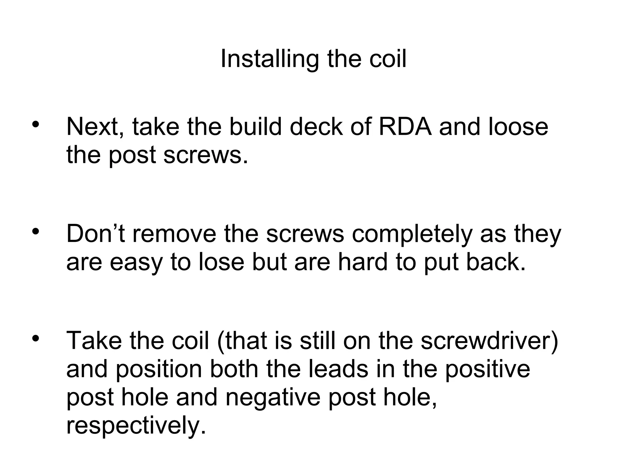 The ultimate how to guide to build your coil | PPT