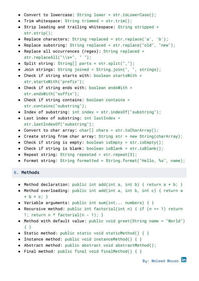 The_Ultimate_Java_CheatSheet.pdfjkrwogjw | PDF