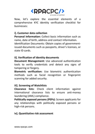The Ultimate KYC Identity Verification Checklist for Businesses.docx