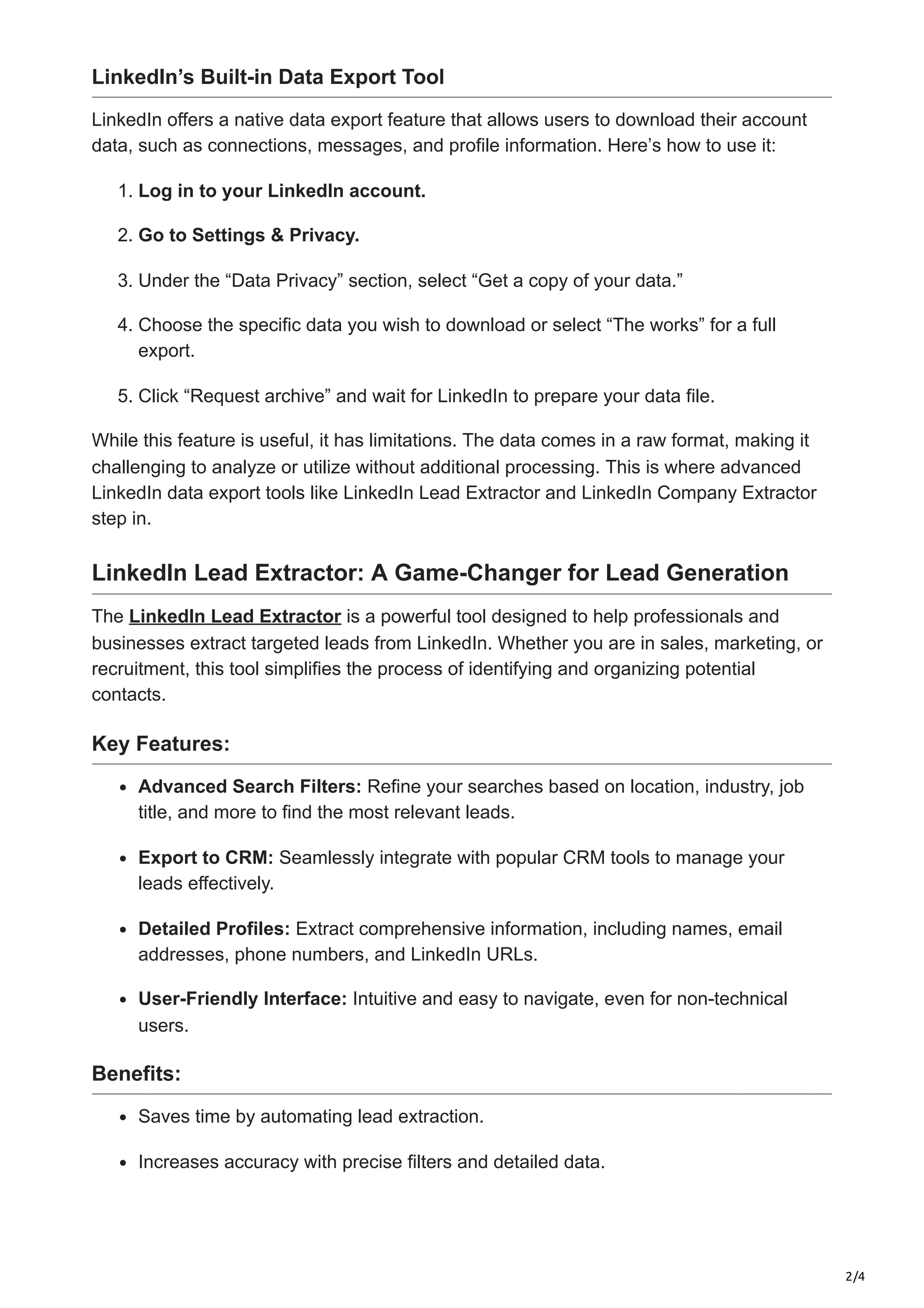The Ultimate LinkedIn Data Export Tool Guide For Professionals.pdf