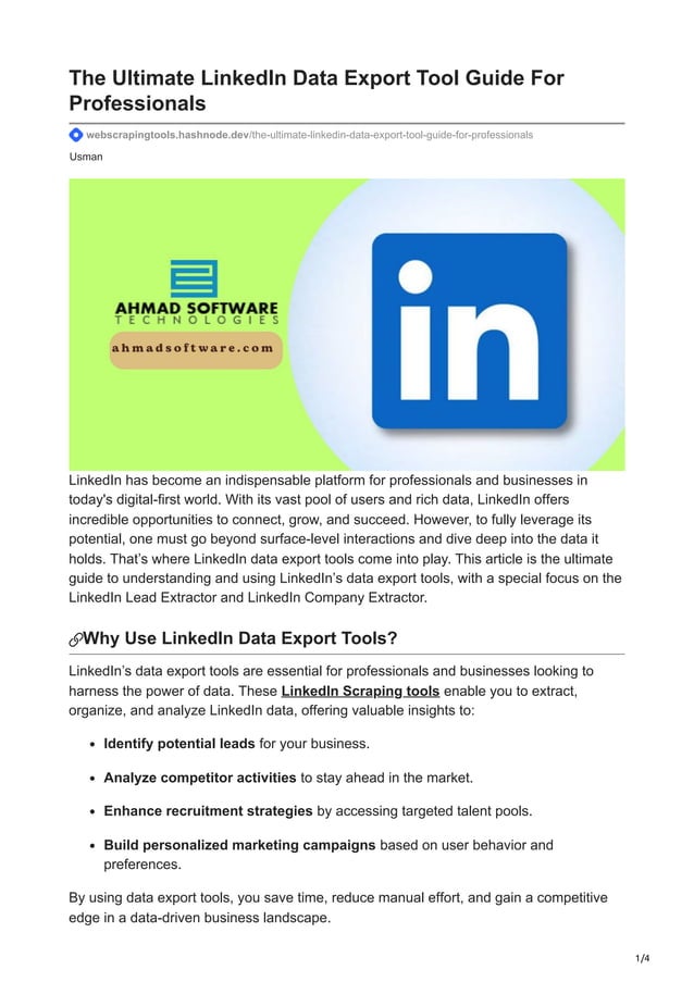 The Ultimate LinkedIn Data Export Tool Guide For Professionals.pdf