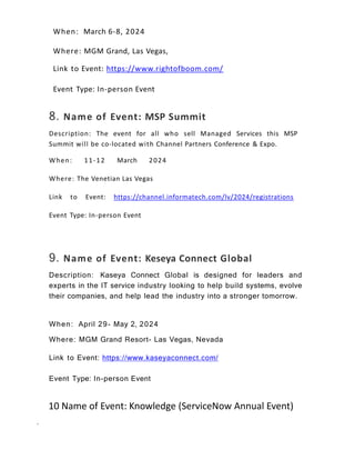 The Ultimate List of 2024’s Top 23 MSP and MSSP Events.pptx