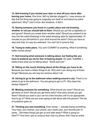 The ultimate list of things that cause anxiety | PDF