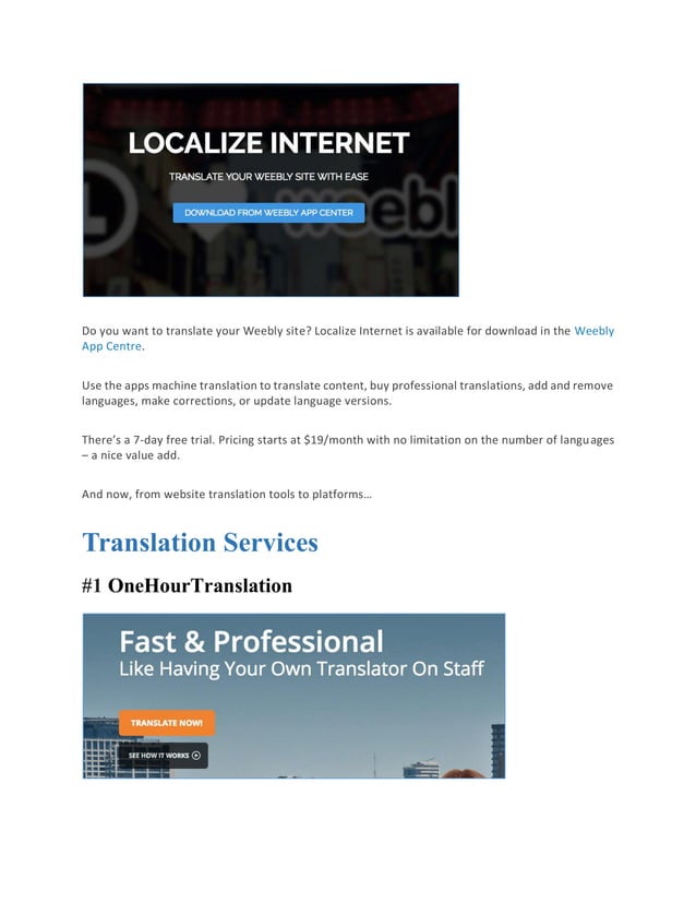 The ultimate list of website translation tools | PDF